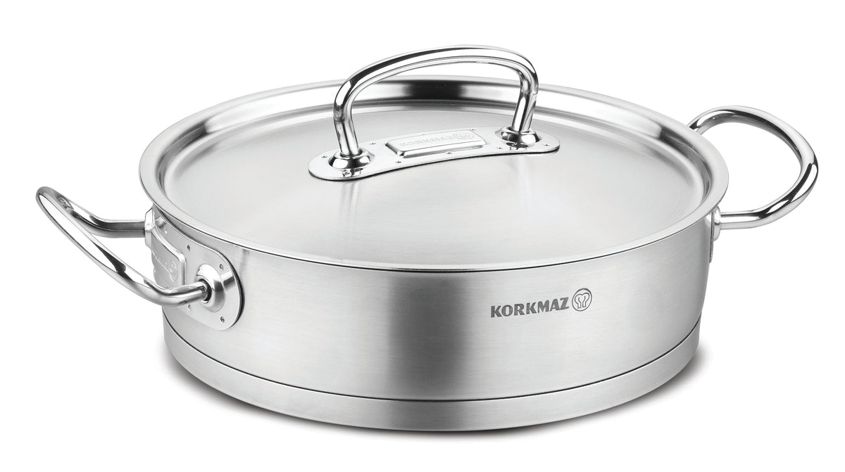 5.0L S/S LOW POT W/LID - 11.75"X3.75" – Kitchen Depot