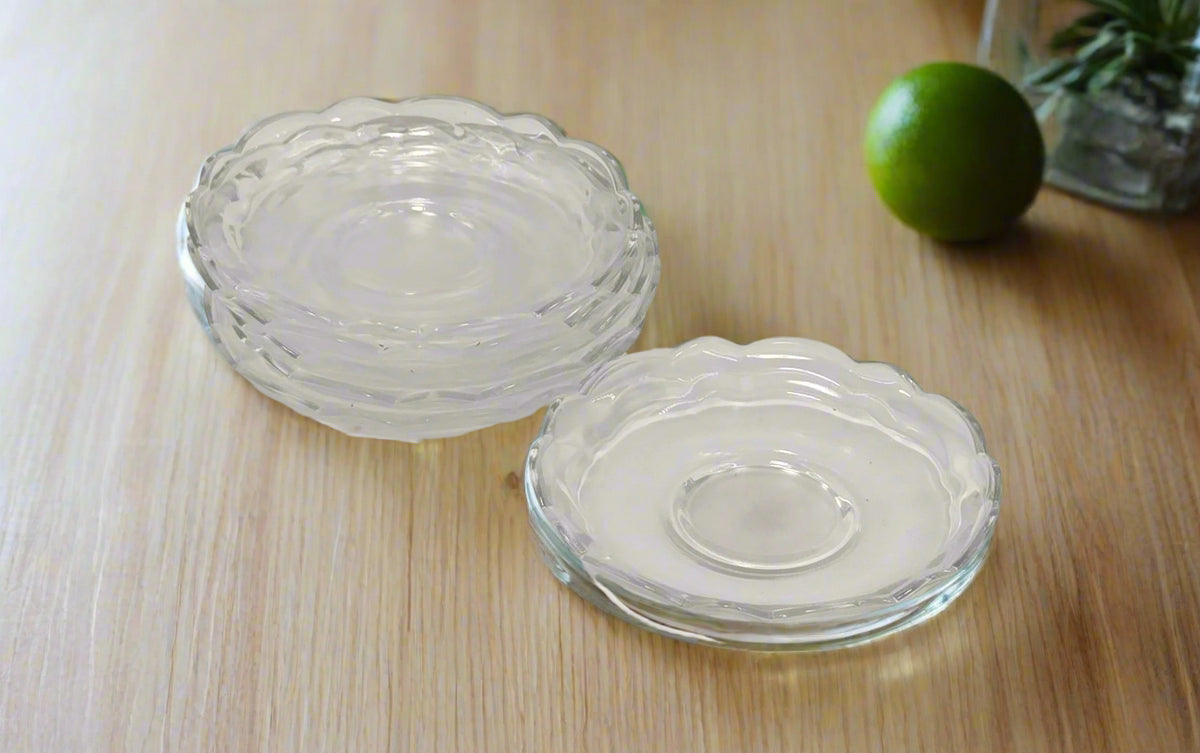 4.5" - 6 PC GLASS SAUCER – Kitchen Depot