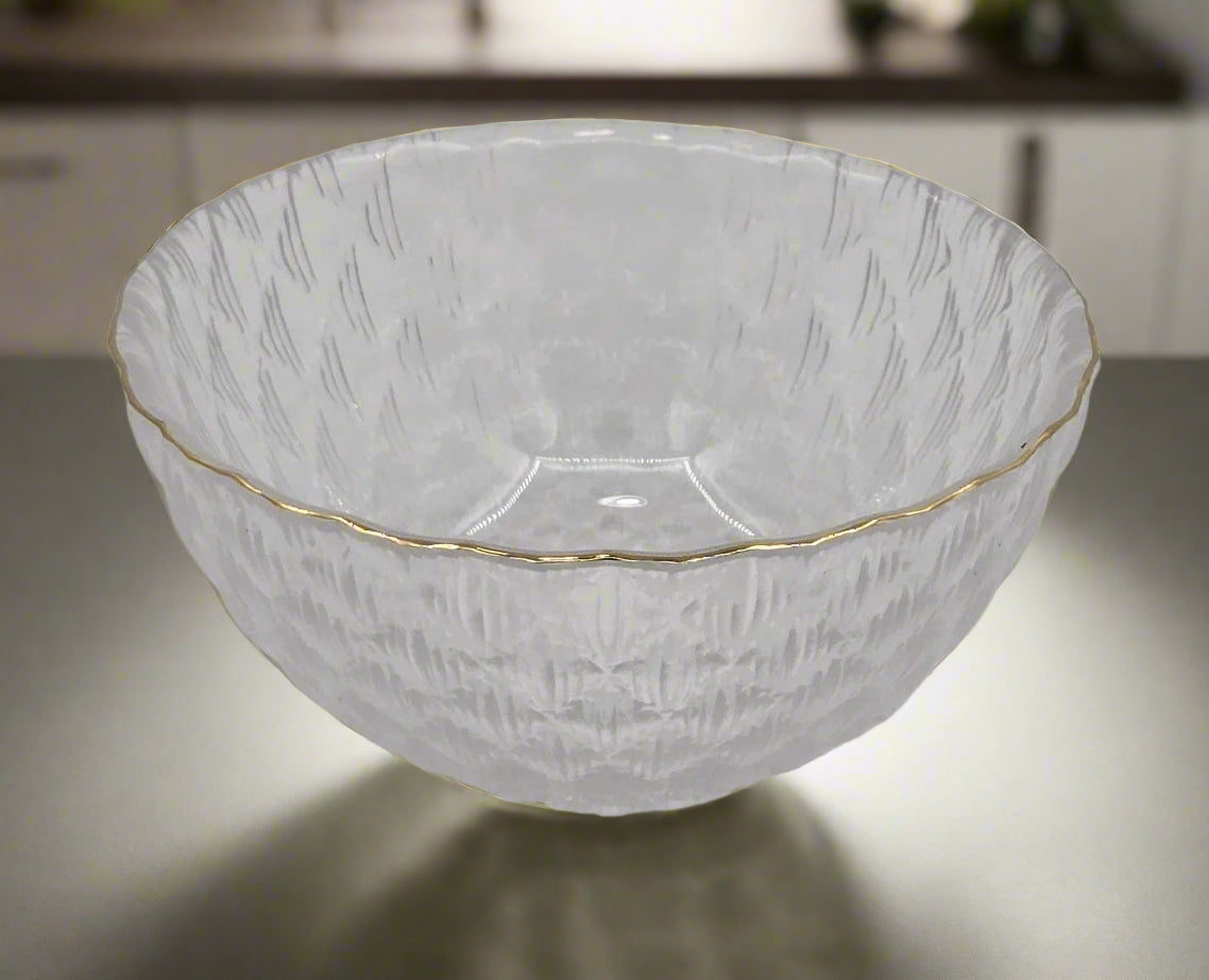 5"x2.75" GLASS BOWL-GOLD RIM – Kitchen Depot