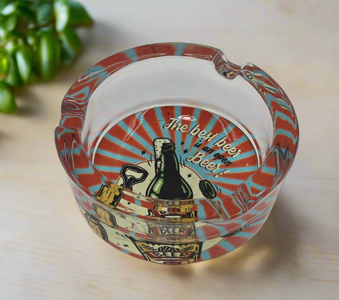 3.25" GLASS ASHTRAY W/DESIGN – Kitchen Depot