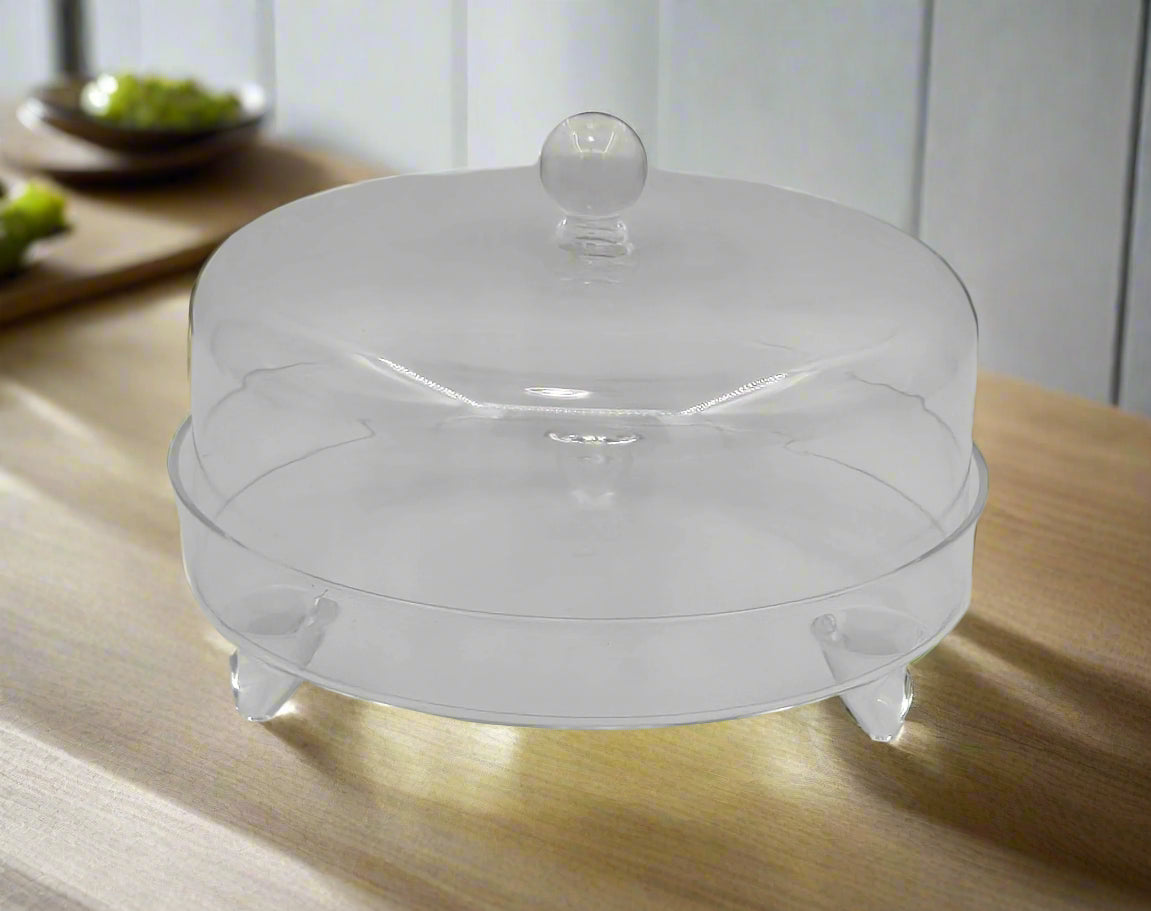 9.5"ACRYLIC DISH W/LID-ROUND – Kitchen Depot