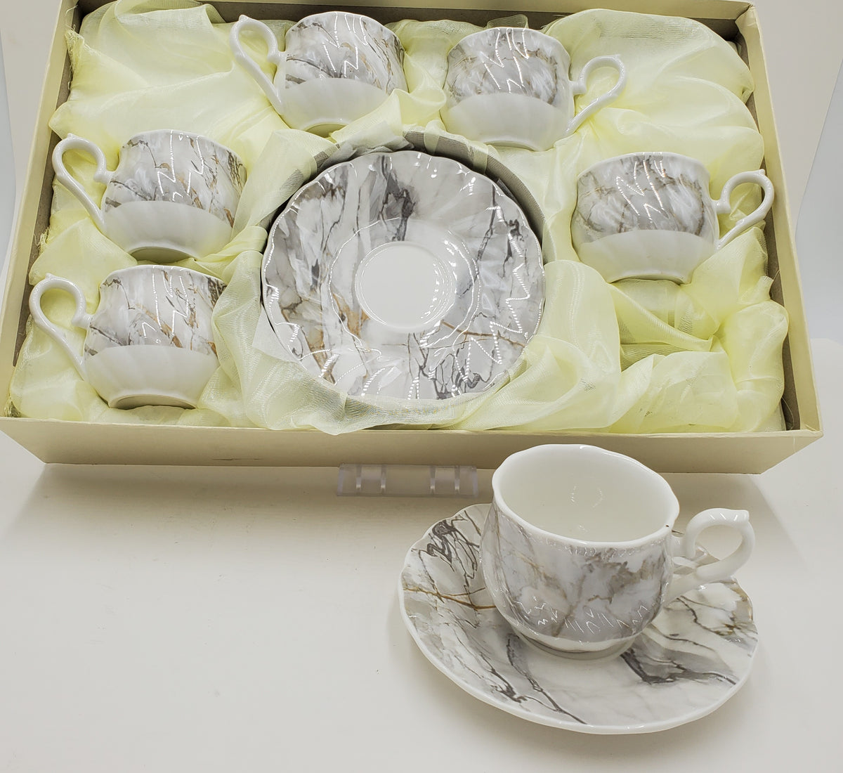 6 PC TEA SET-MARBLE – Kitchen Depot