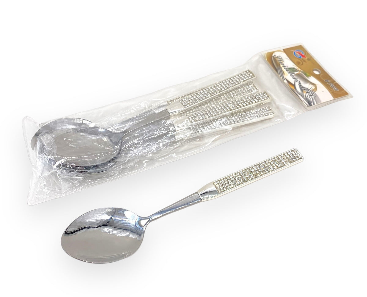 6PC DINNER SPOON-SILVER GLITTER – Kitchen Depot