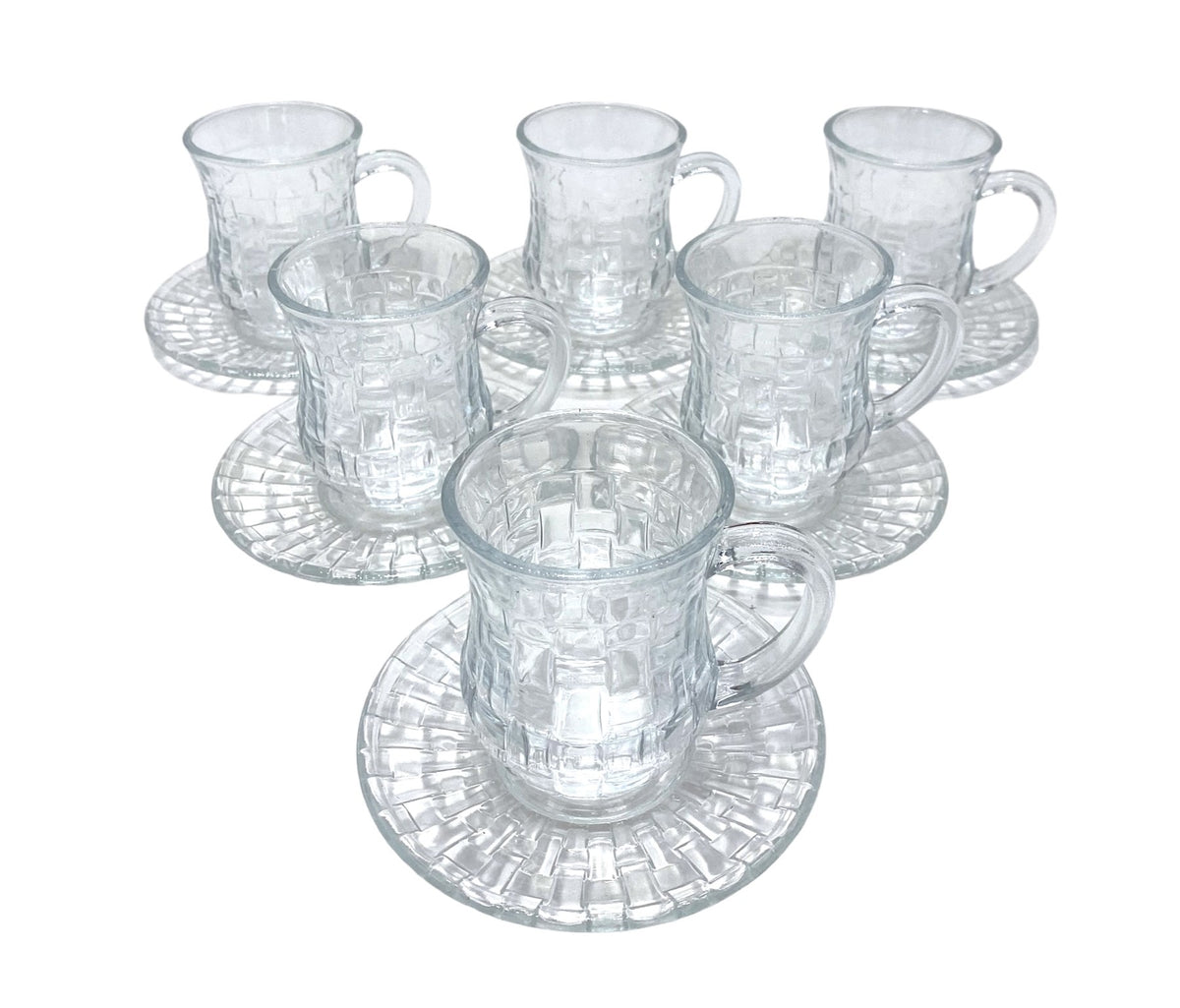 6 PC GLASS TEA CUP & SAUCER – Kitchen Depot