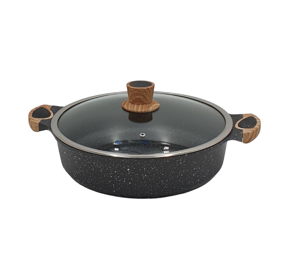 32CM GRANITE LOW POT-BLACK - 10/CS – Kitchen Depot