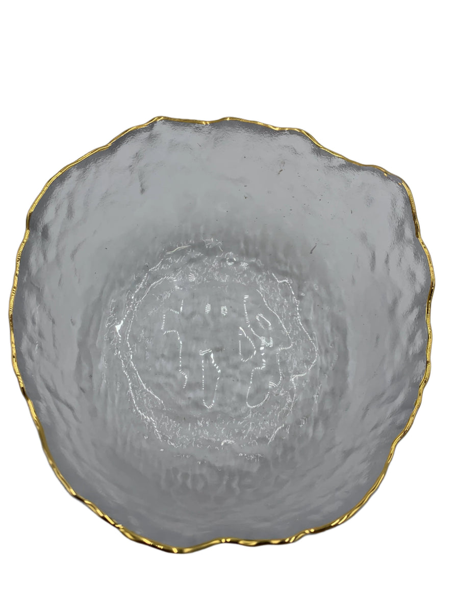 5" GLASS BOWL GOLD RIM – Kitchen Depot